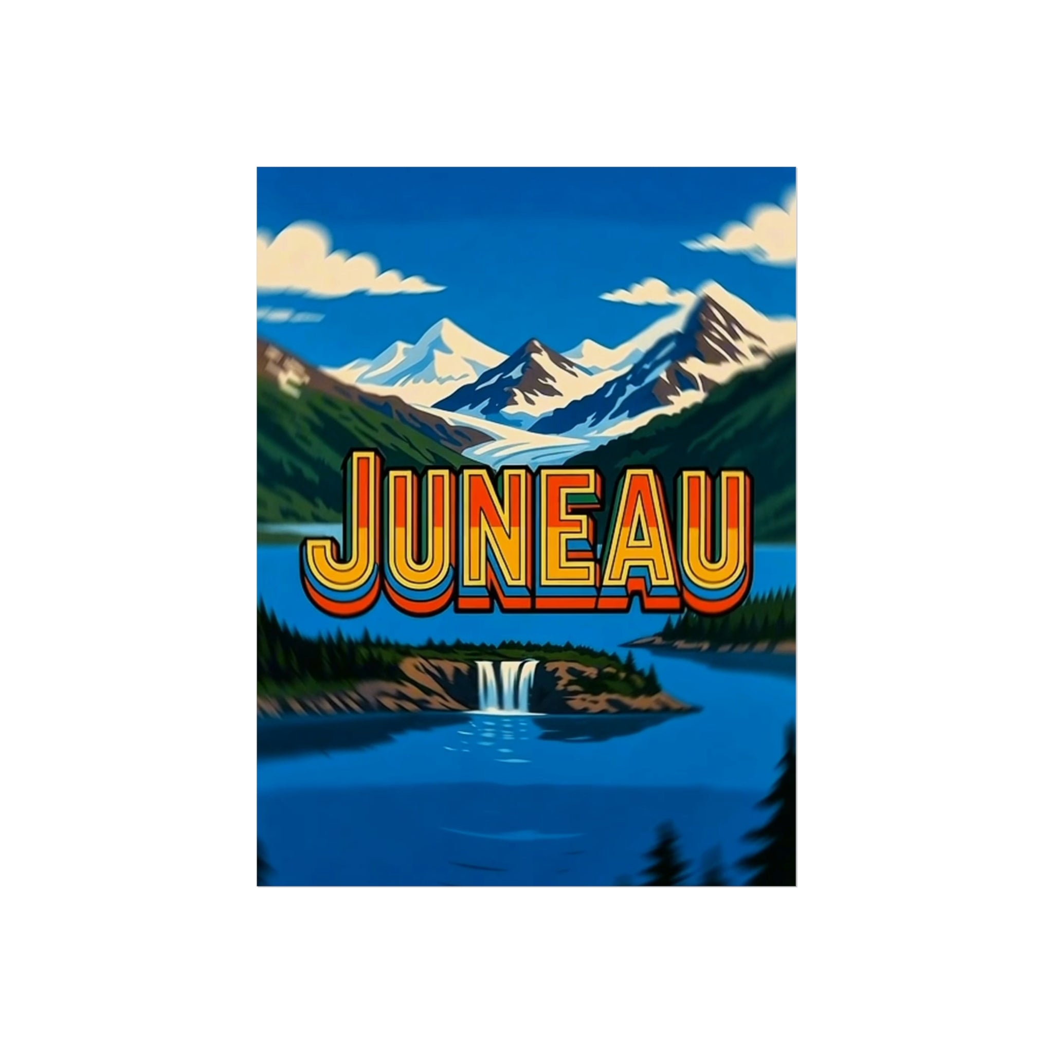 Juneau Alaska Vintage Retro Giclée Print Art Series Poster – Merlin ...
