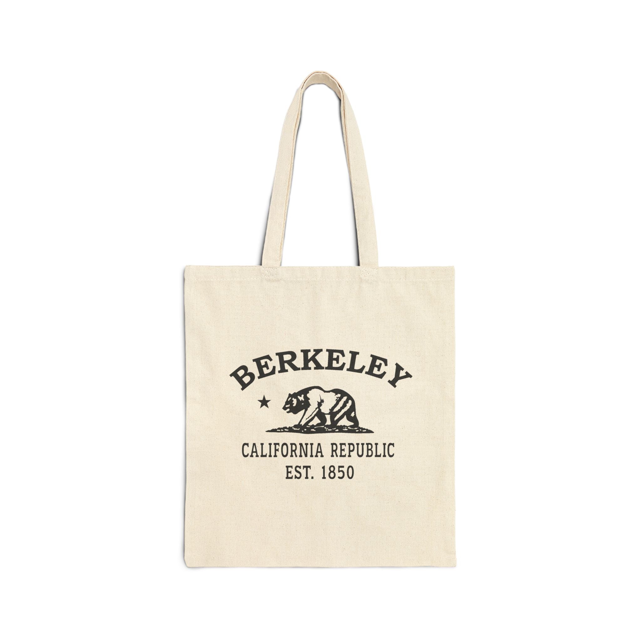 Berkeley California Vintage Retro Cotton Canvas Tote Bag - Black Logo ...