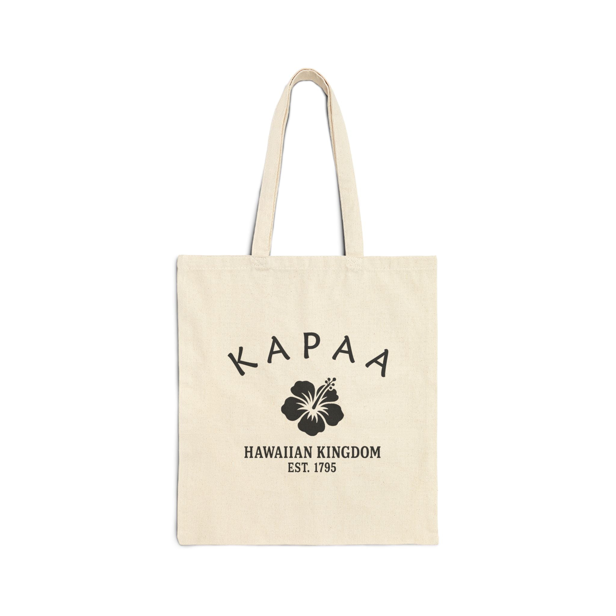 Kapaa Hawaii Vintage Retro Cotton Canvas Tote Bag - Black Logo – Merlin ...