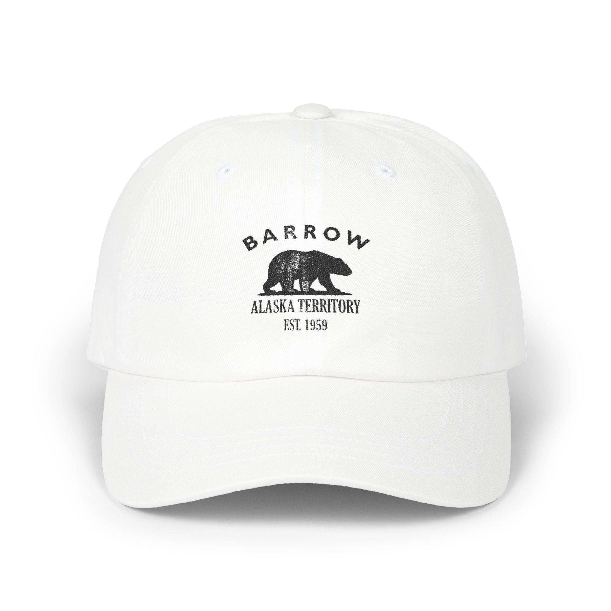 Barrow Alaska Vintage Retro Embroidered Cotton Cap - Black Logo ...
