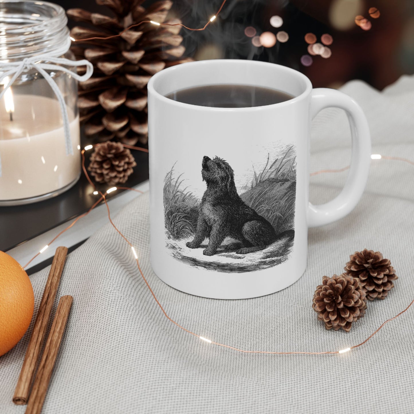 Otterhound Vintage Retro Ceramic Mug - Howling For Fun – Merlin Classics