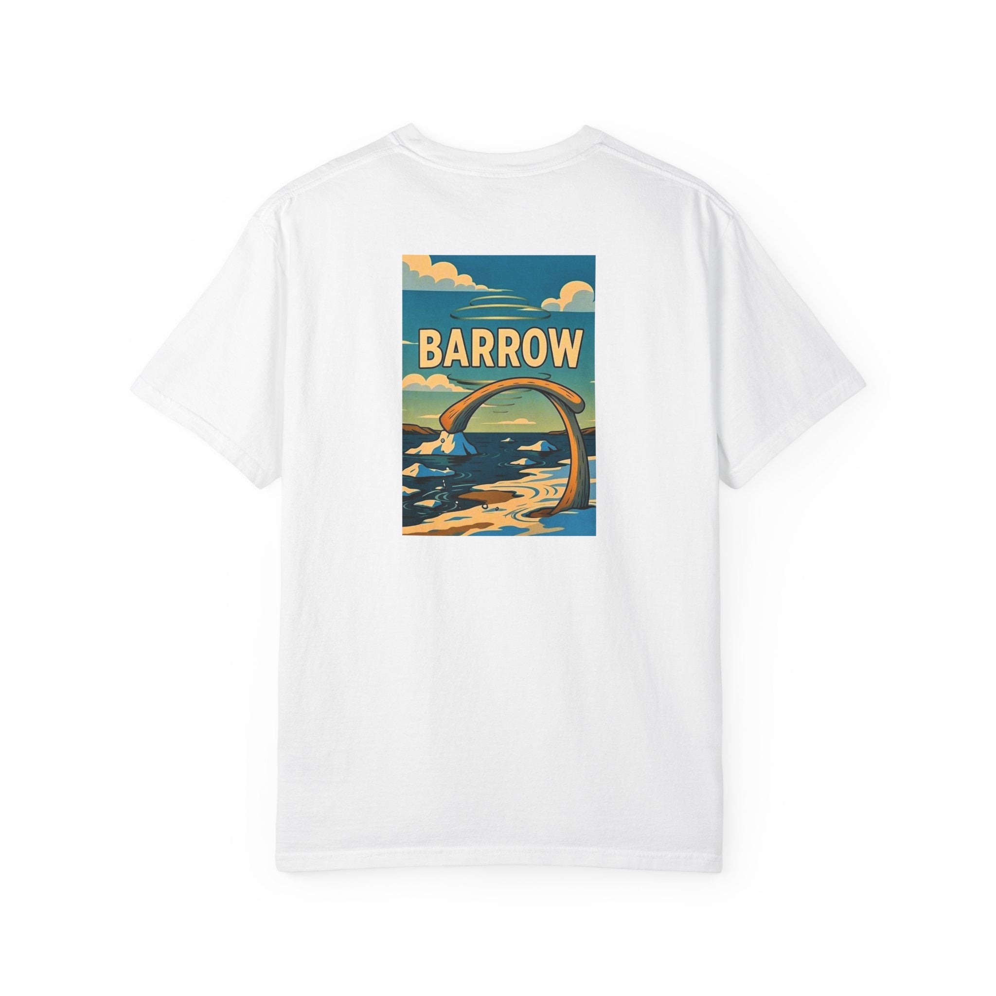 Barrow Alaska Vintage Retro Back Printed Art Series Cotton Tee - Black ...