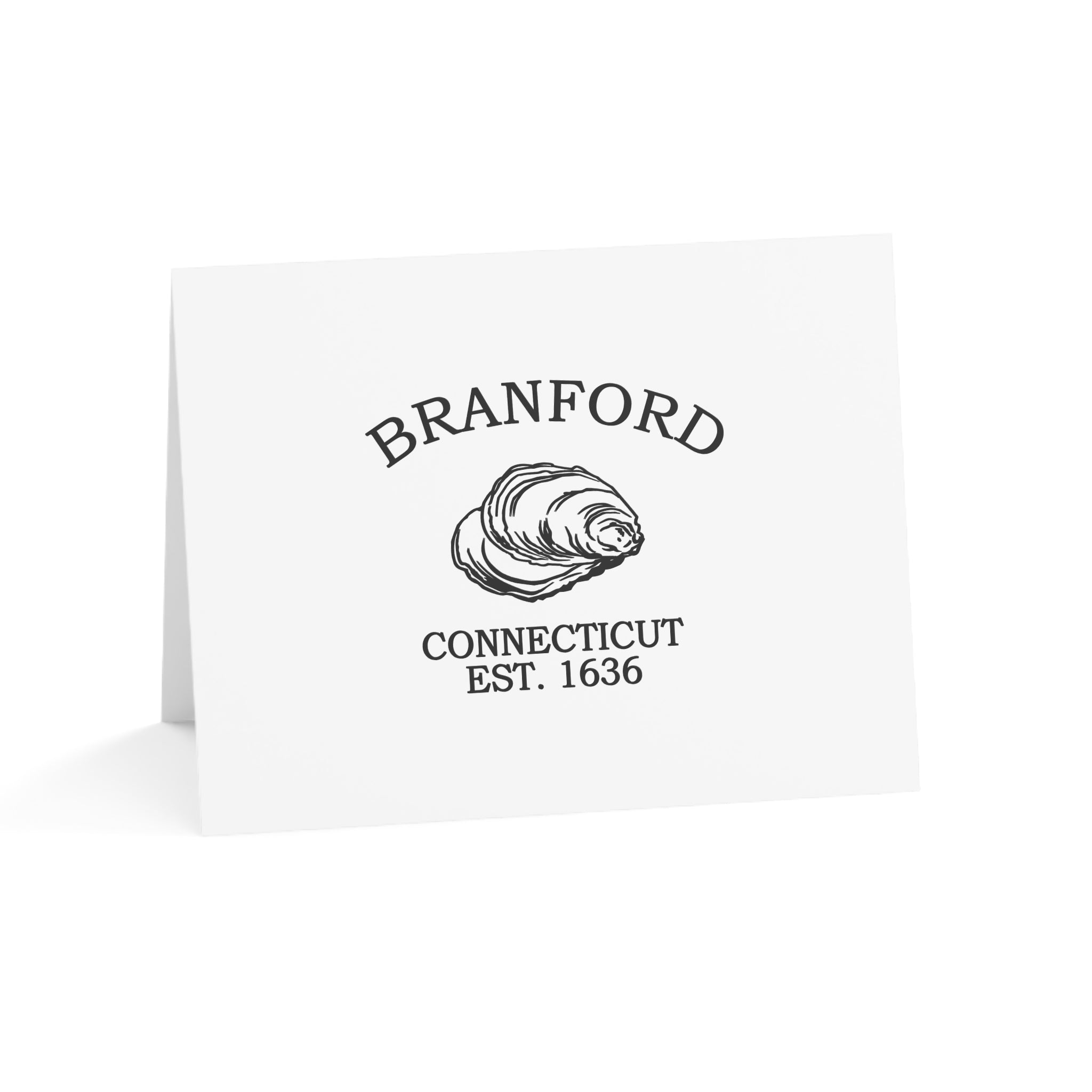 Branford Connecticut Vintage Retro Thank You Card Set - Black Logo ...